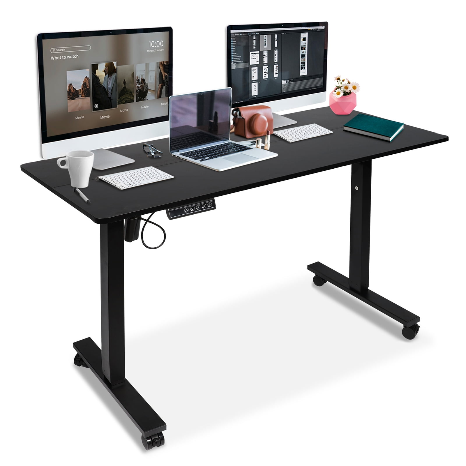 47 x 24 Inch Adjustable Height Standing Desk Computer Office Gaming ...
