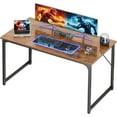 47 x 24 Inch Modern Computer Desk with Deep Desktop, Metal Frame ...