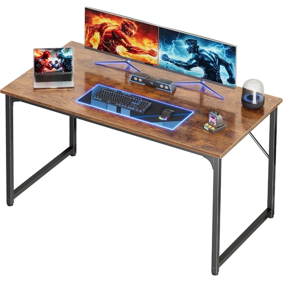 47 x 24 Inch Modern Computer Desk with Deep Desktop, Metal Frame ...