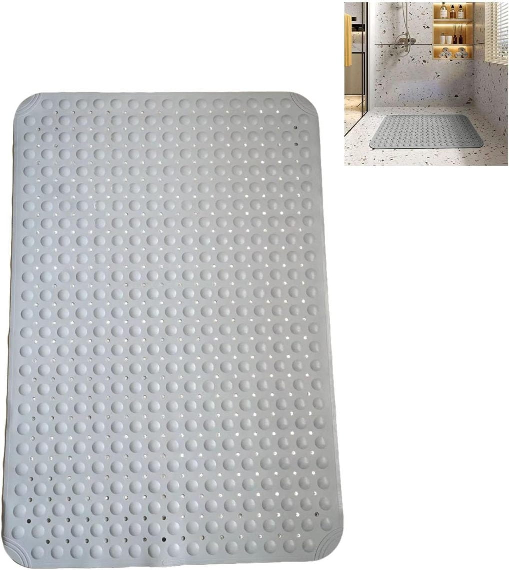 47"x 32"Extra Large Non-Slip Shower Mat， Suction Cups， Walk in Shower ...