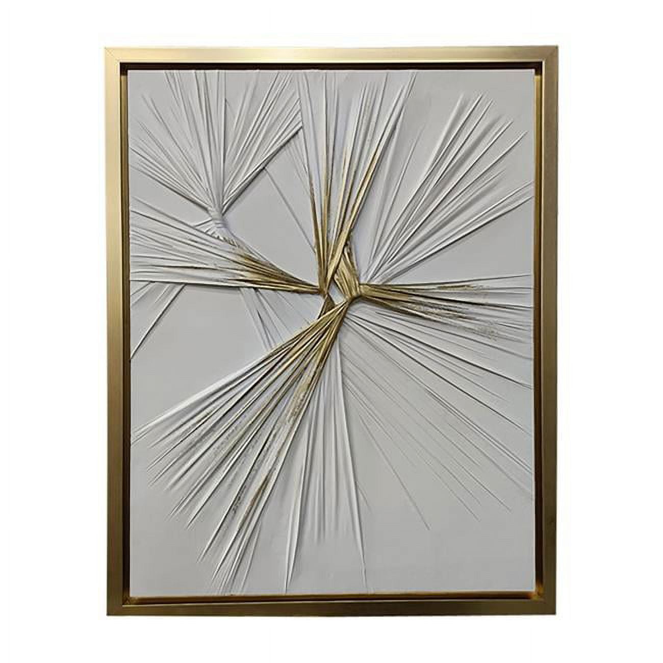 47 x 59 in. Hand Painted Twist Wall Decor, White & Gold - Walmart.com