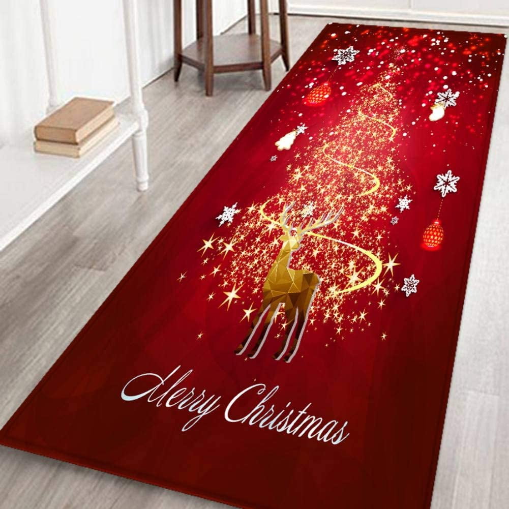 47"x15.7" Christmas Doormat Kitchen Rug Soft Floor Mat Holiday Welcome ...