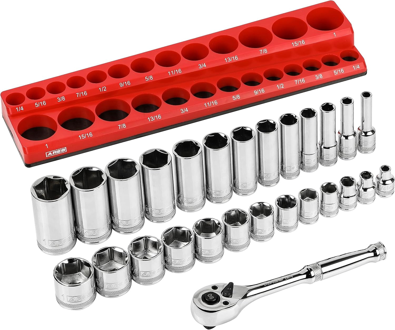 47007-28- 3/8-inch Drive Socket and 90- Ratchet Set with Organizer ...