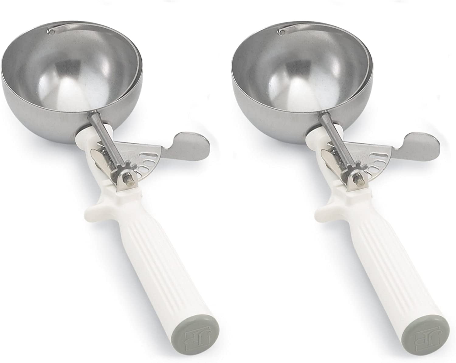 47139 Round Stainless Steel Dishers, Set of 2 (Size 6, 5 1/3-Ounce ...