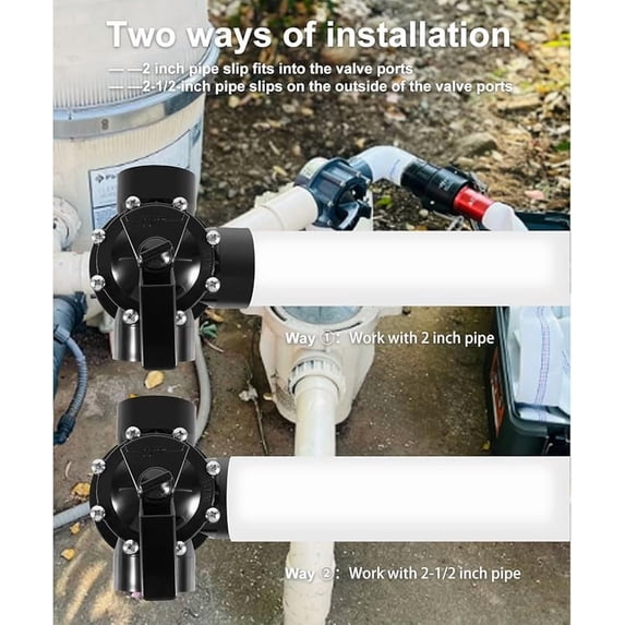 4717 3-Way Pool Diverter Valve Replacement for Jandy 4717, 2” to 2.5 ...