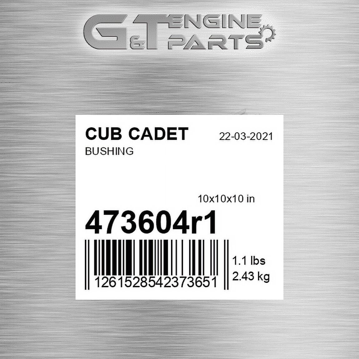 473604R1 BUSHING fits CUB CADET (New OEM) - Walmart.com