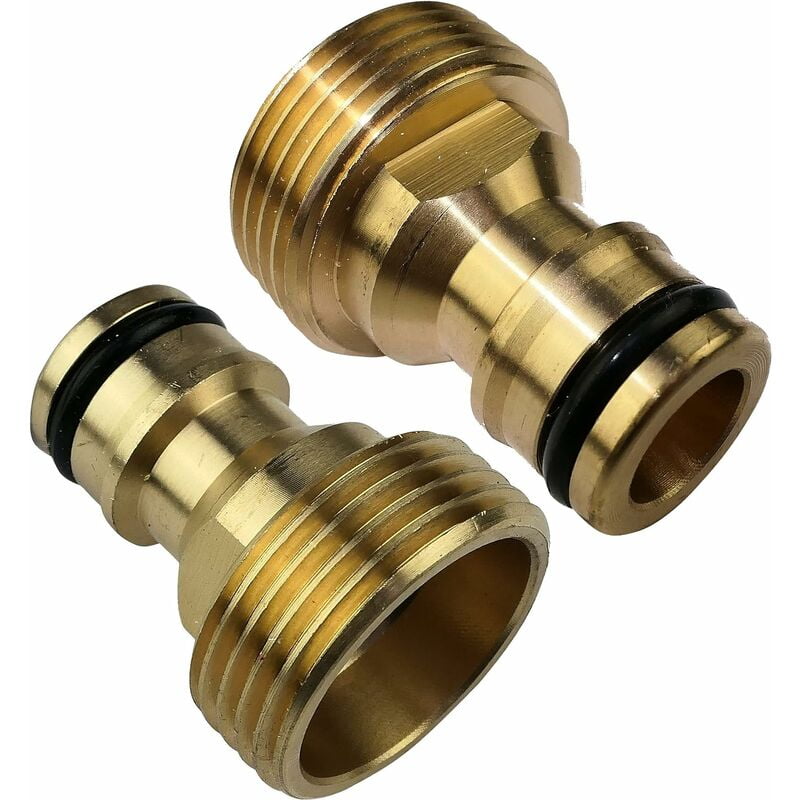 47449 – 2 male adapters 3/4'' – quick connector for faucet – male ...