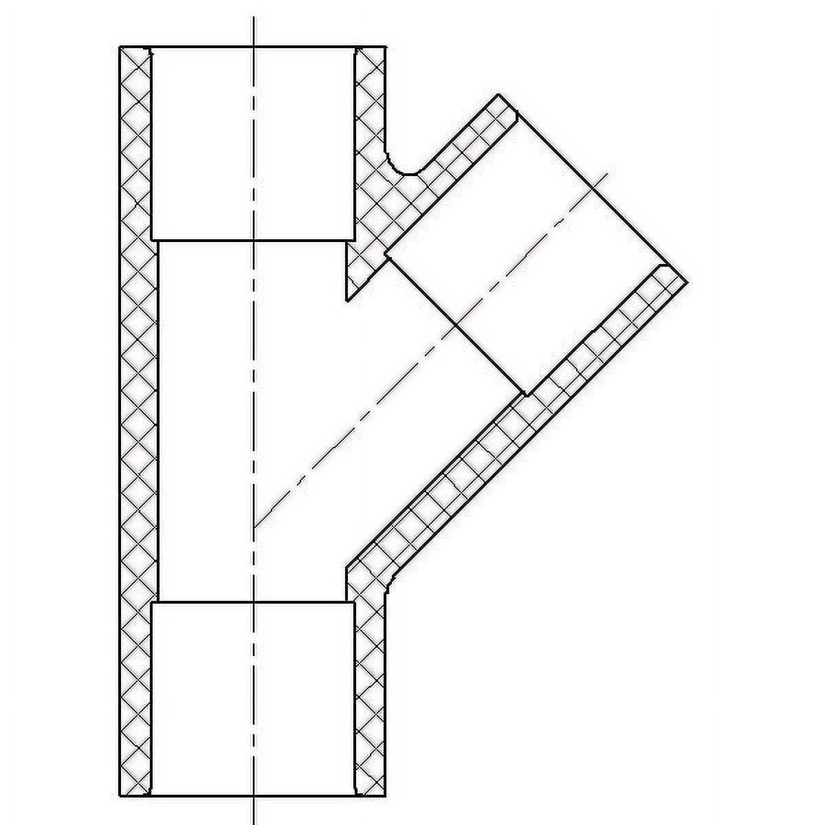 475 Series PVC Pipe Fitting - Wye - Schedule 40 (White) - 1" (SOC x SOC ...