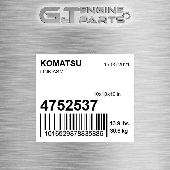 4752537 LINK ASM fits KOMATSU (New OEM) - Walmart.com