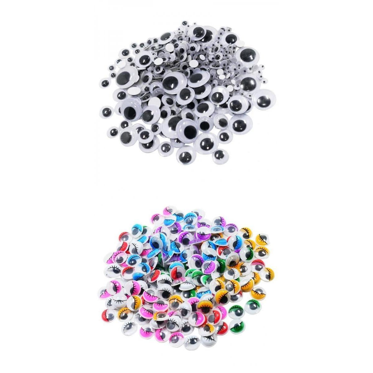 476-Pieces 5-20 mm Wiggle Eyes Multi Color Sticky Eyes Black with Self ...