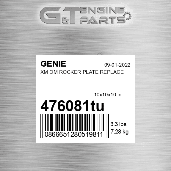 476081TU XM OM ROCKER PLATE REPLACE fits Genie (New OEM) - Walmart.com