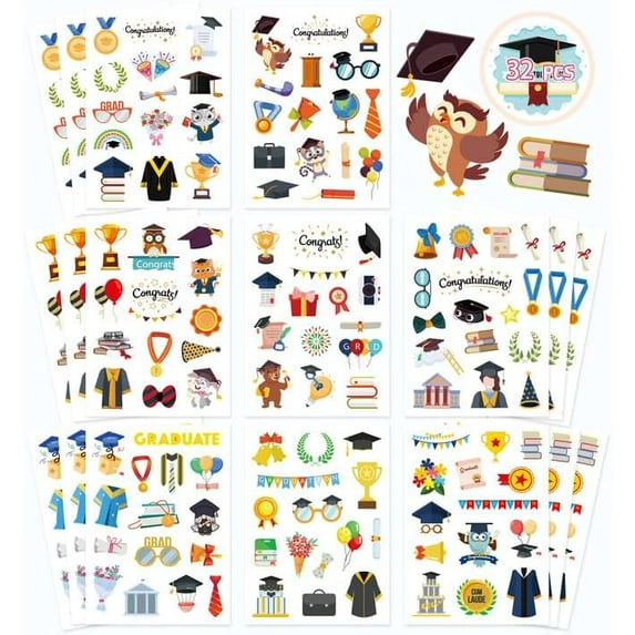 476PCS Graduation Stickers, Graduation Party Class of 2025 Congrats ...