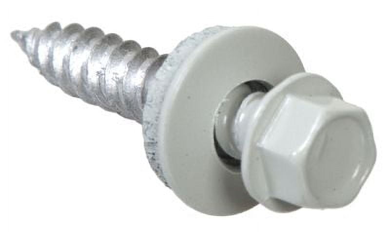 47728 Sheet Metal Self-Piercing Screws, Hex Head, White Ceramic Coat ...