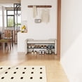 47Inch Entryway Bench with Shoe Storage, HeavyDuty Shoe Rack with ...