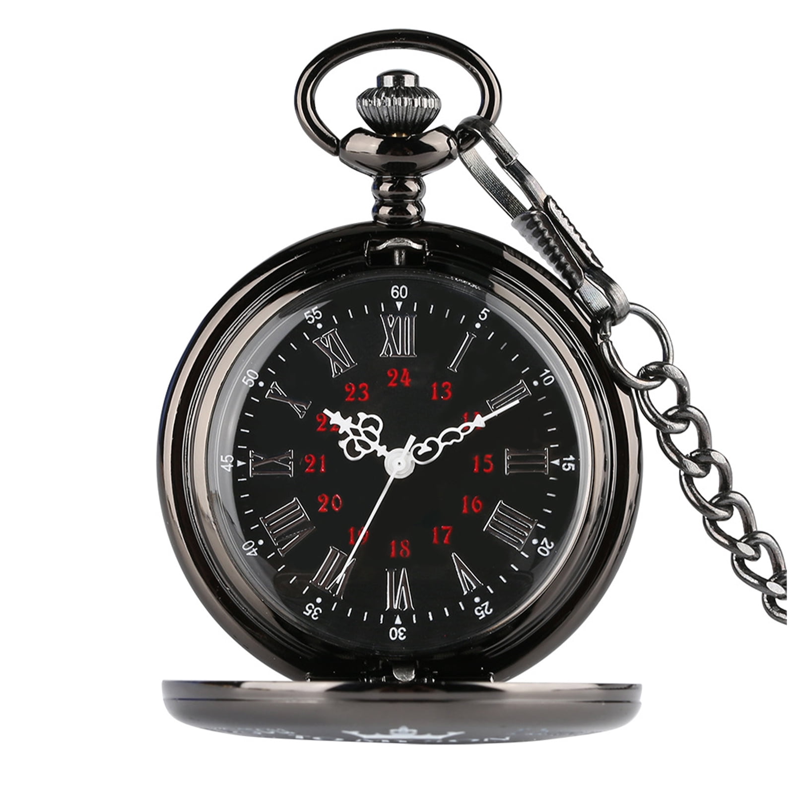 47MM Pocket Watch Retro Mechanical Pocket Watch With Fob Chain Men ...
