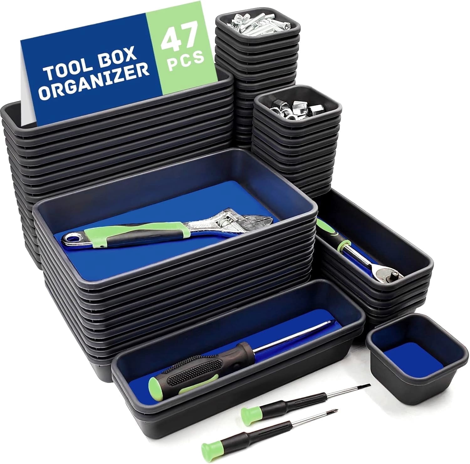 47-Piece Tool Box Organizer, Toolbox Storage Tray Divider - Walmart.com