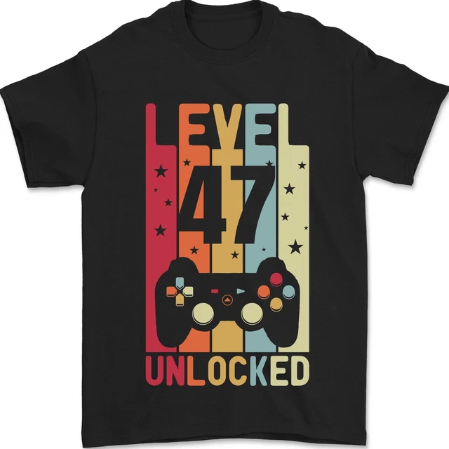 47Th Birthday 47 Year Old Level Up Gaming Mens S-5XL T-Shirt - Walmart.com