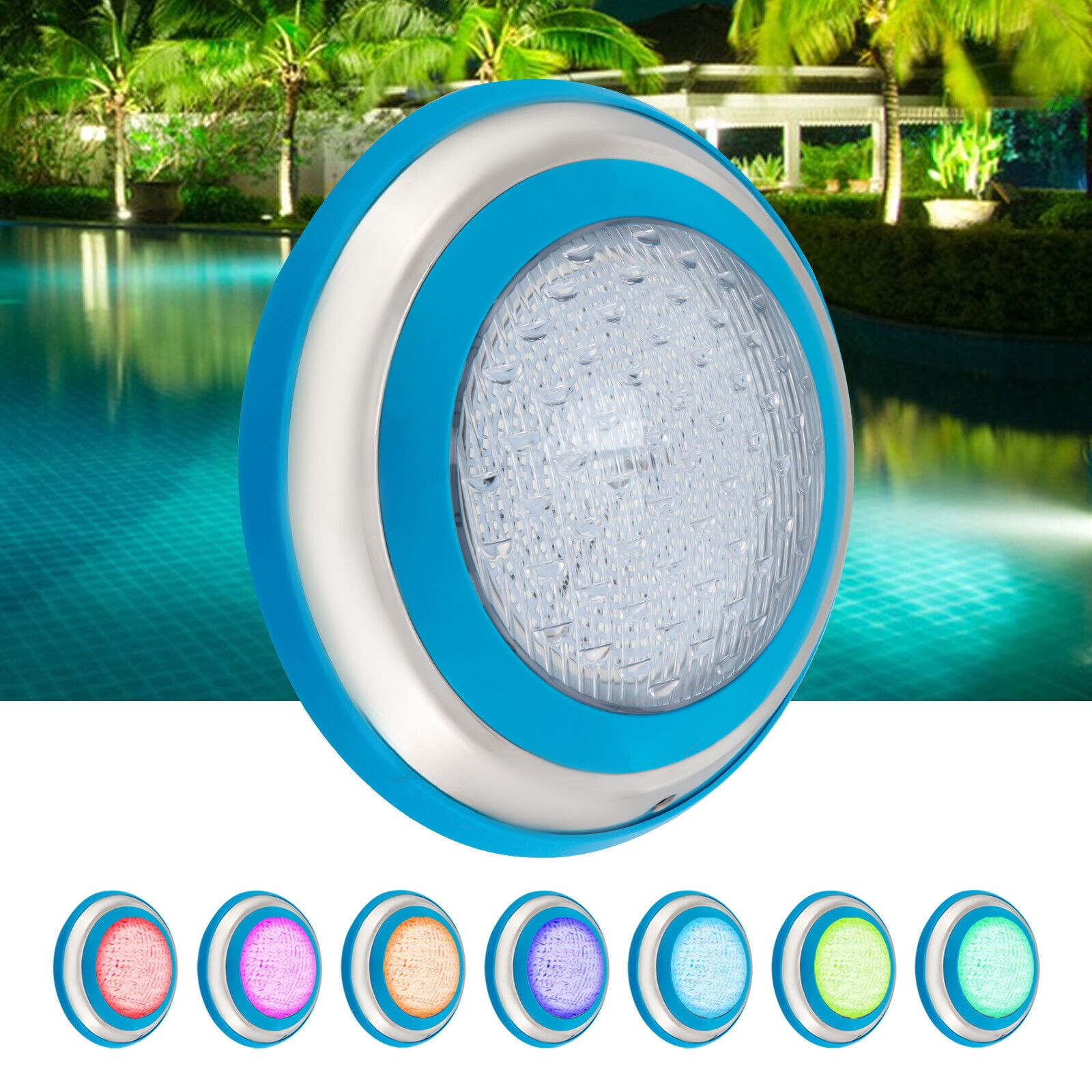 47W 50000H LED Underwater RGB Pool Light Waterproof IP68 RGB Swimming ...