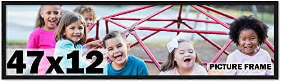 47X12 Frame Black Picture Frame - Complete Modern Photo Frame Includes ...