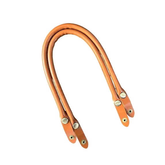 47cm PU Leather Replacement Bag Handles with Snaps Button Closure for ...