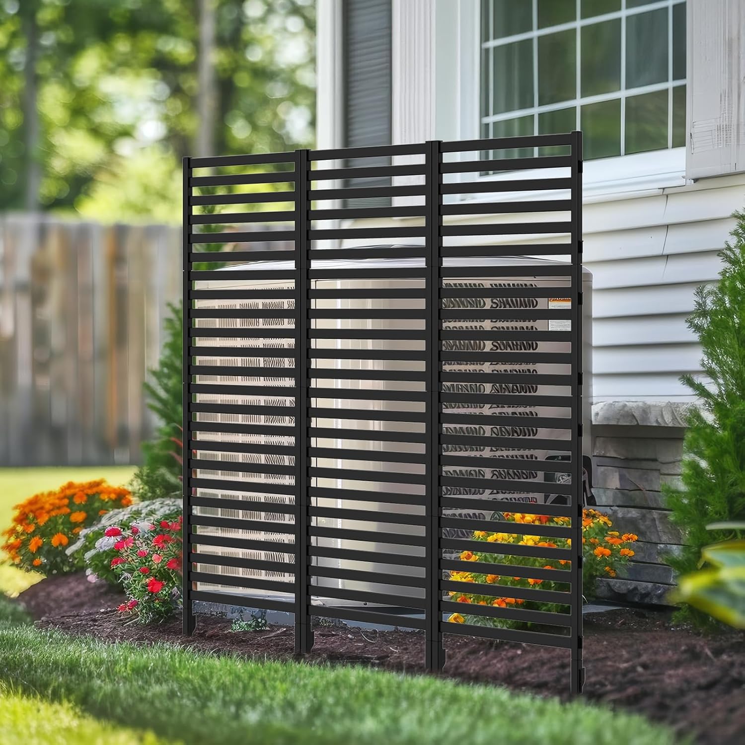 47in H x 48in W Air Conditioner Fence Privacy Screen, Pool Equipment ...
