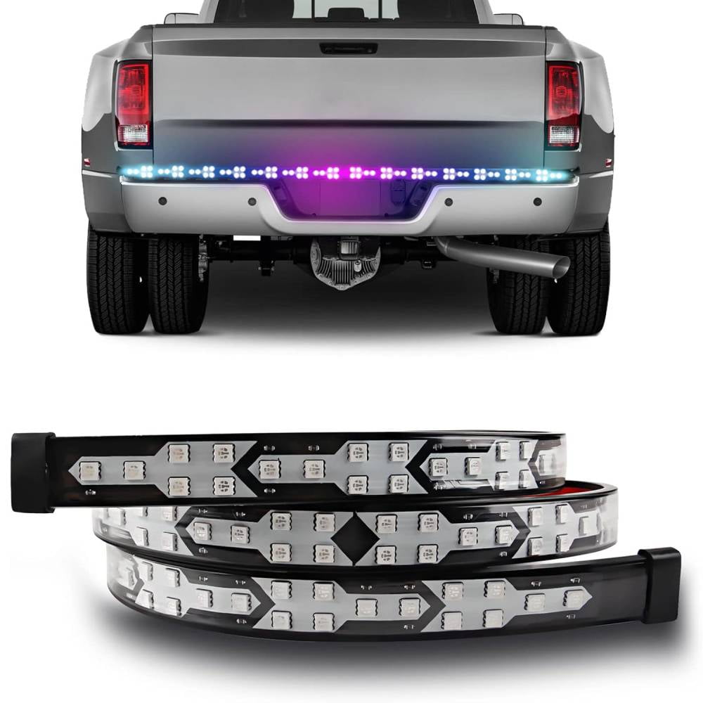 47inch pickup truck taillights - Fantasy color fishbone shape, suitable for tailgate light bar ...