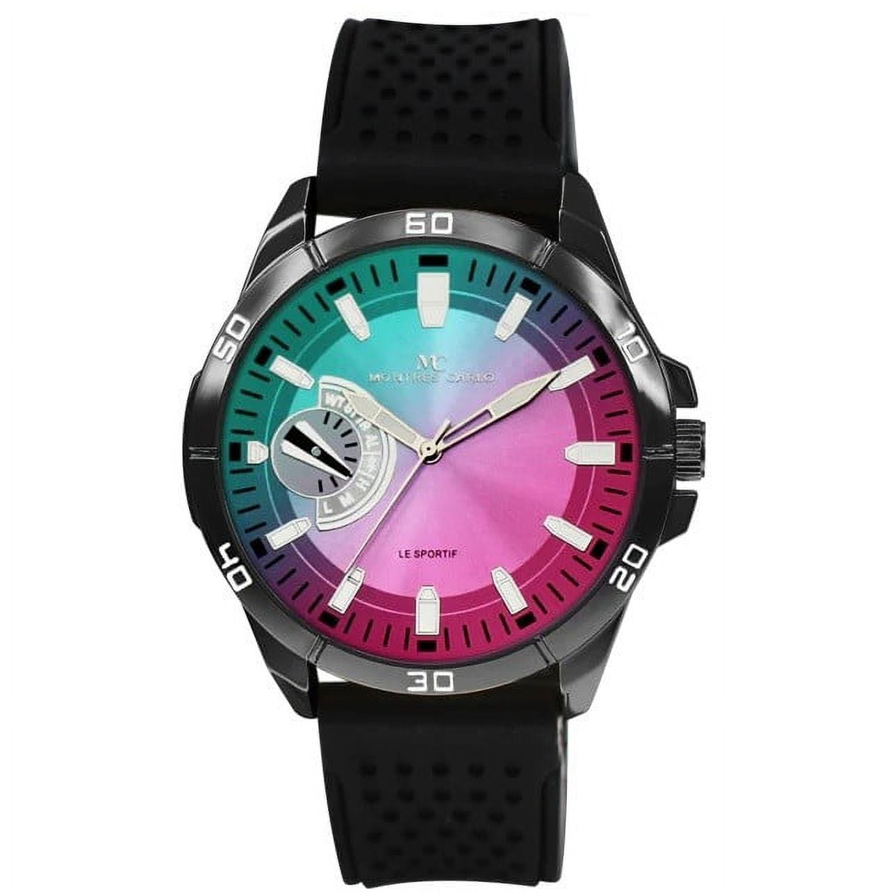 47mm Montres Carlo Men's Fashion Sports Silicone Band Analog Quartz ...