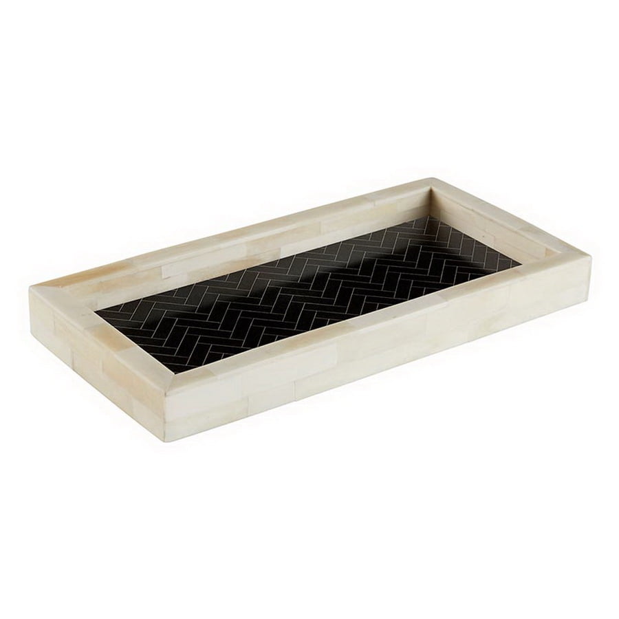 47th & Main DMR611 Black and White Rectangular Tray - Small - Walmart.com