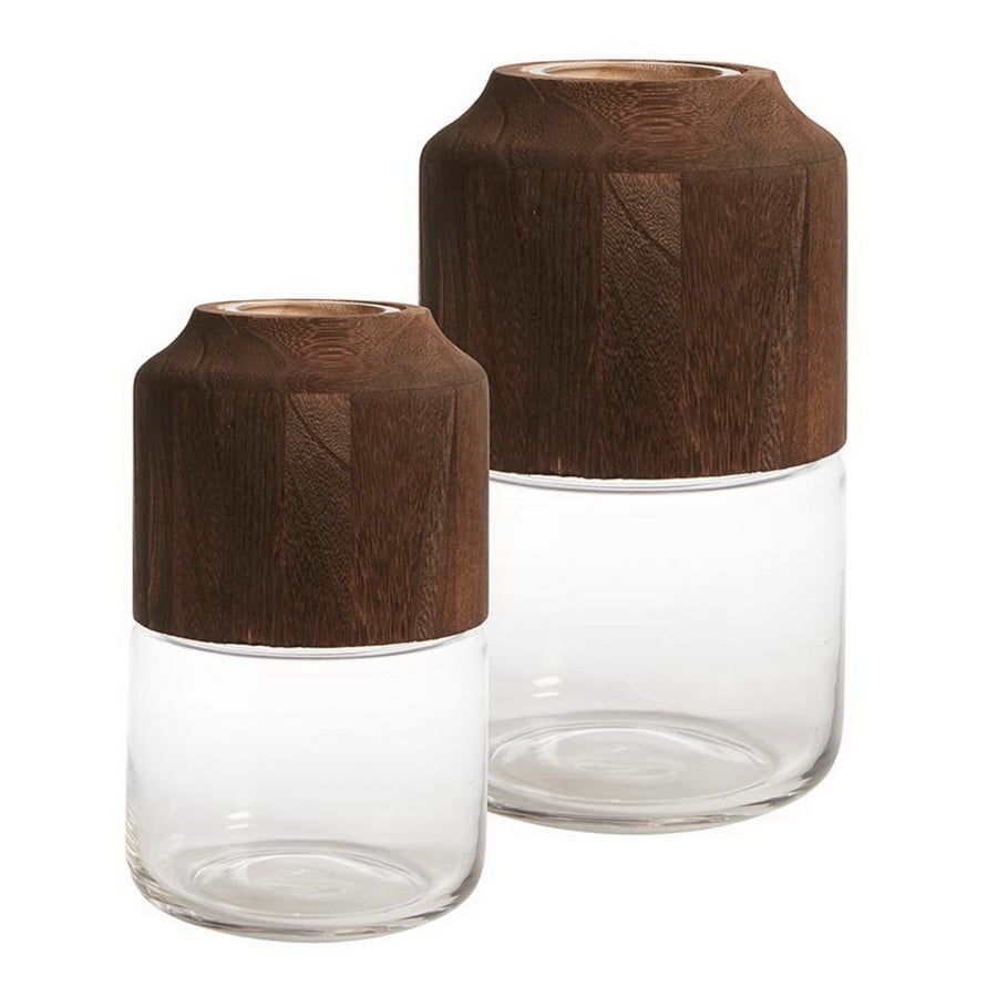 47th & Main DMR930 Wood Accent Vases - Set of 2 - Walmart.com