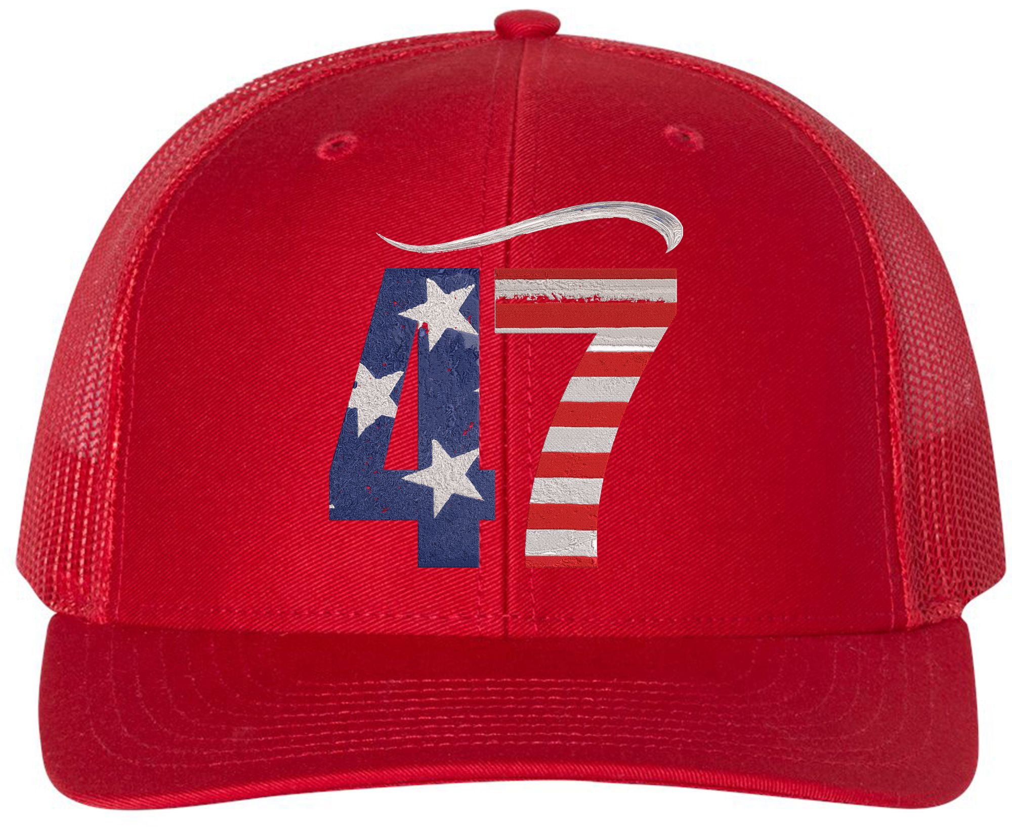 47th President of America Embroidered Trucker Hat Trump American Flag ...