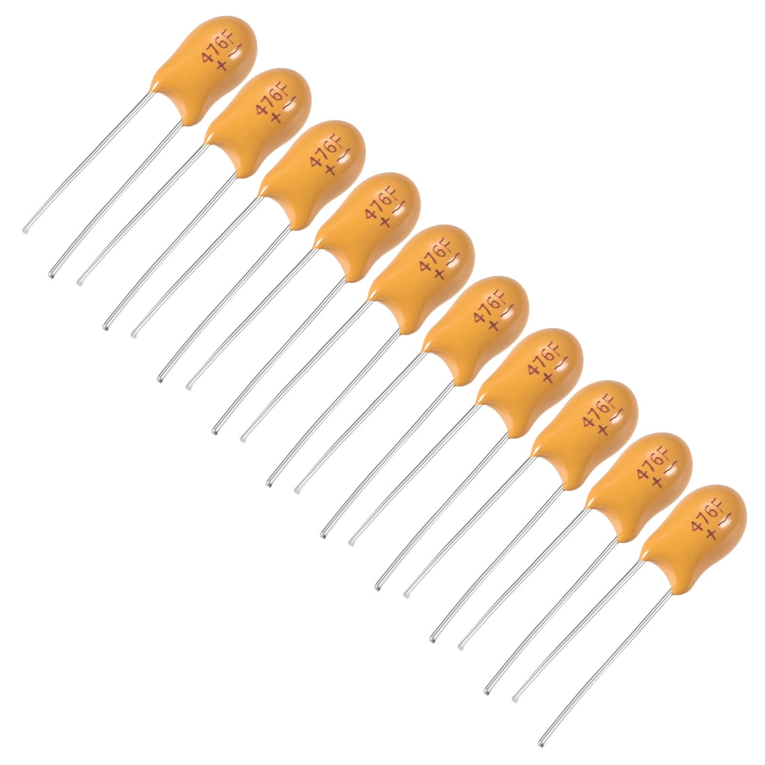 47uF Tantalum Capacitor 16V 2 Pin Yellow Radial Dipped Tantalum Bead ...