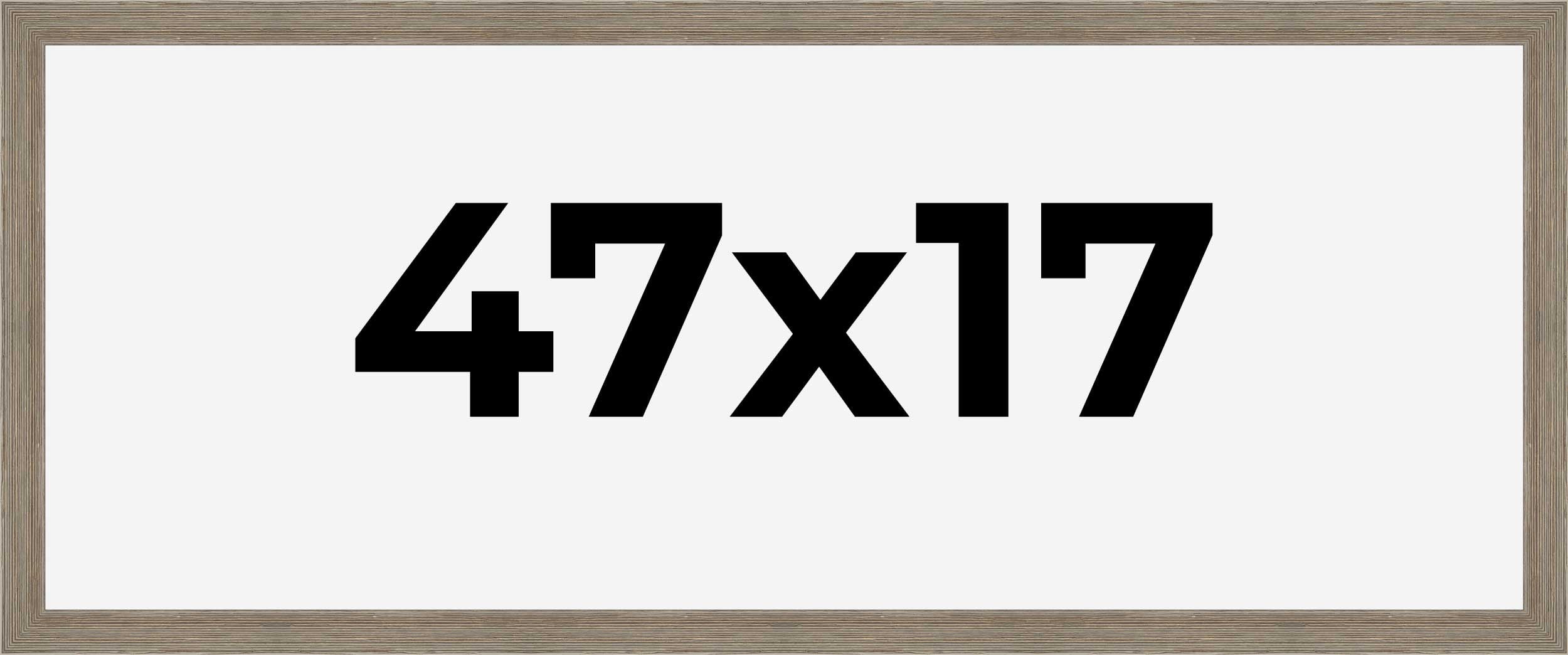 47x17 Frame Gray Barnwood Rustic Solid Wood Picture Frame | 1.5 Inch ...