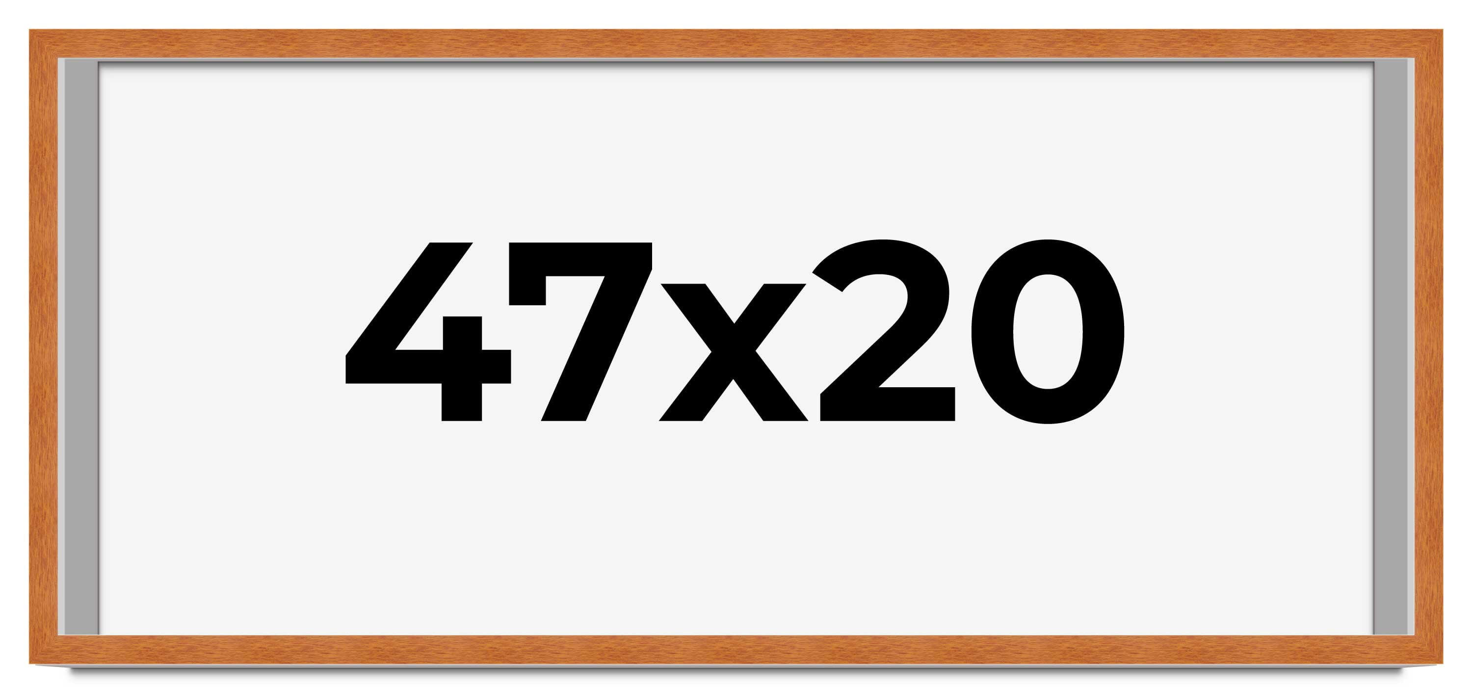 47x20 Shadow Box Frame Brown | 0.875 Inches Deep Real Wood Contemporary ...