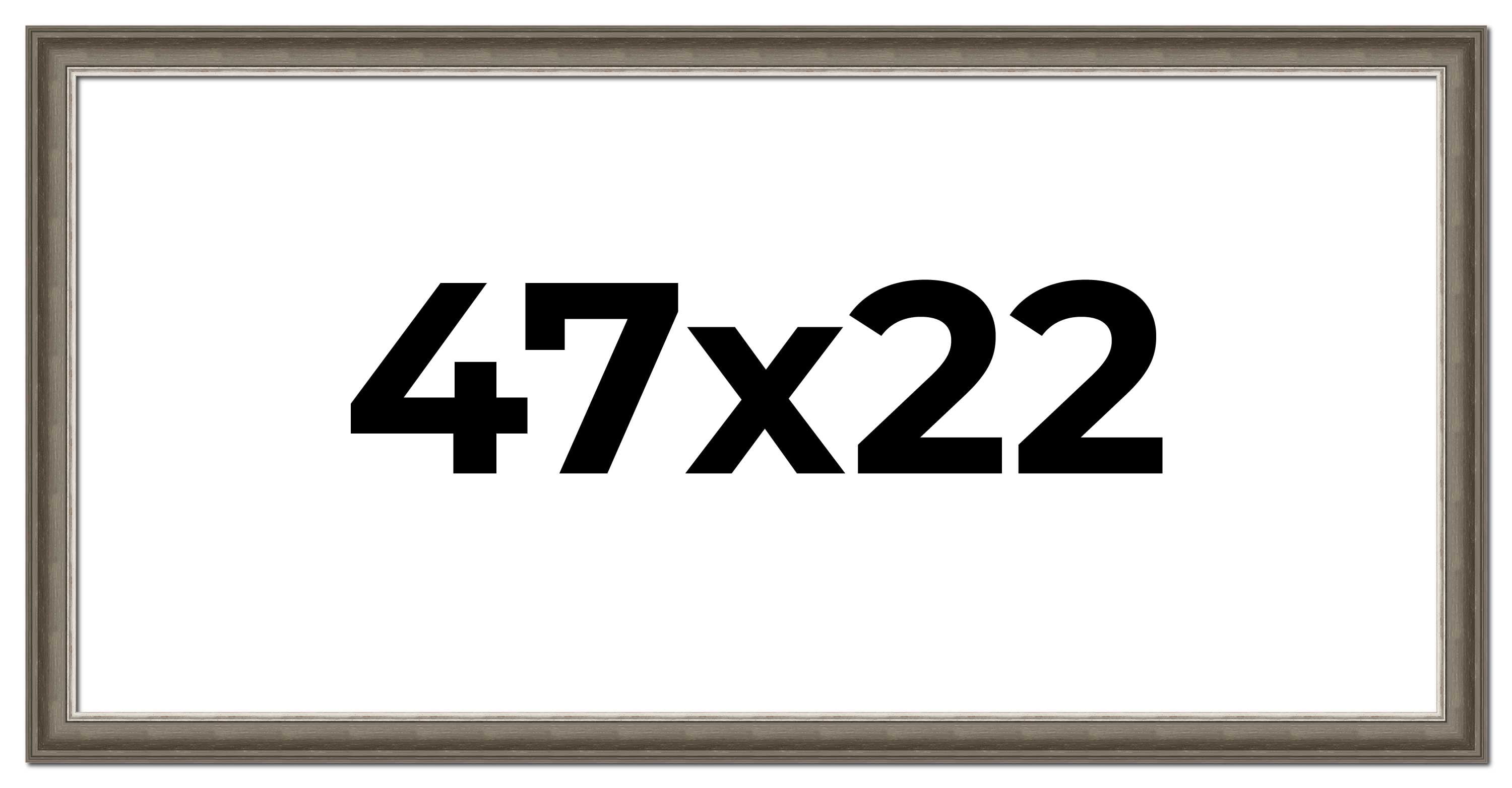 47x22 Frame Brown Solid Wood Picture Frame | 1.75 Inch Moulding Width ...