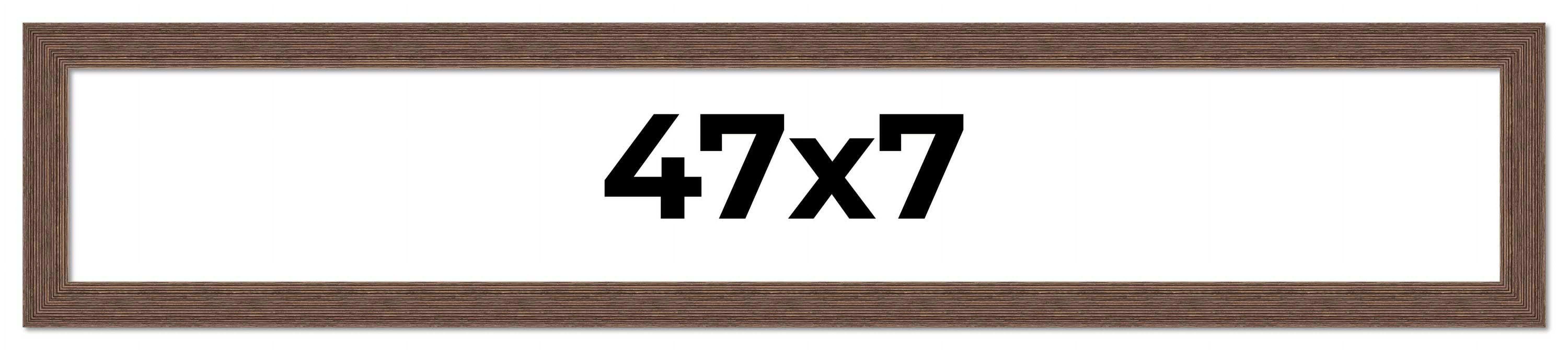 47x7 Frame Brown Distressed Barnwood Picture Frame | Rustic Farmhouse ...