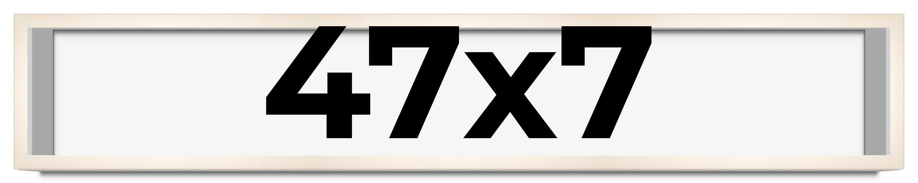 47x7 Frame White Wash Solid Wood Picture Frame | 0.75 Inch Moulding ...