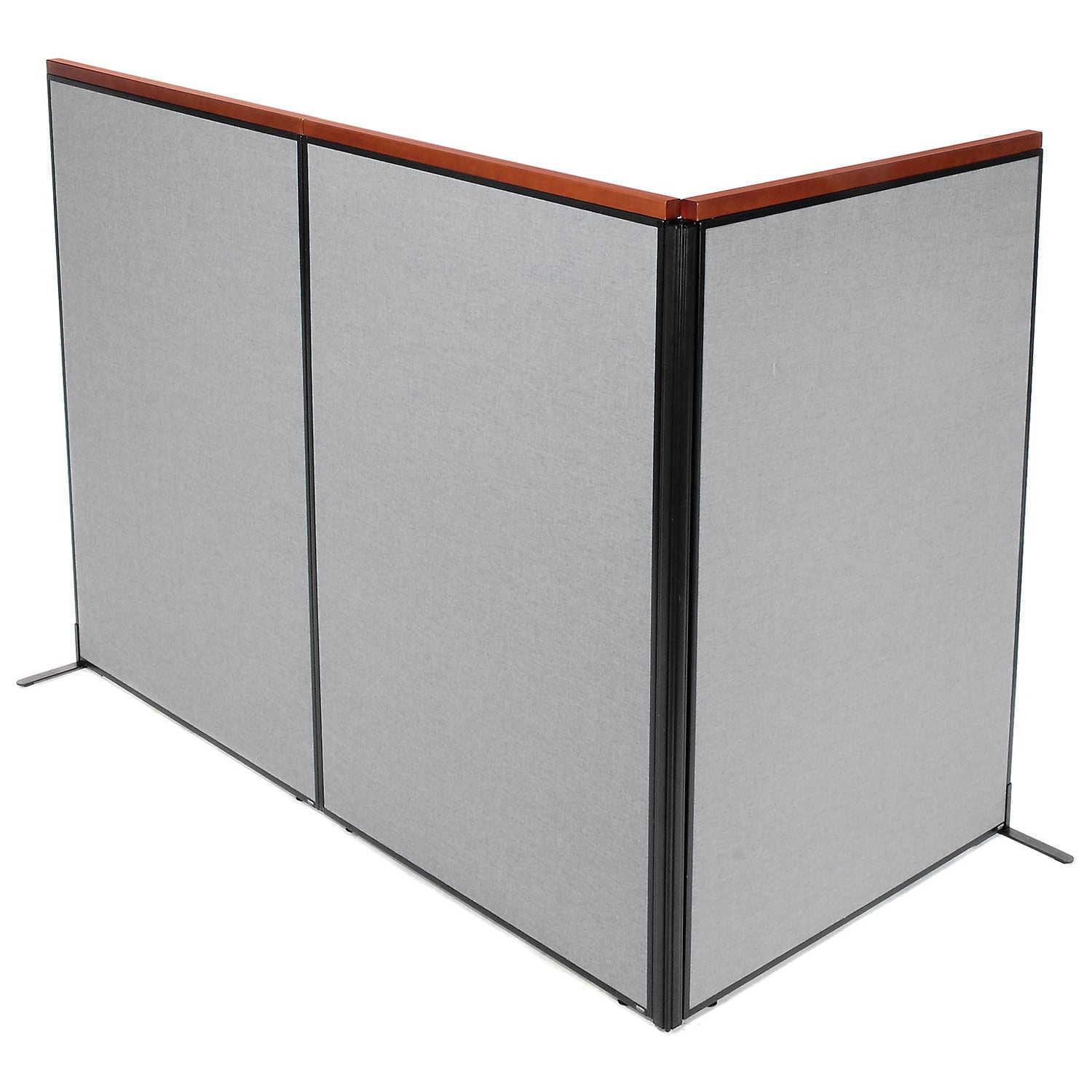48-1/4"W x 73-1/2"H Deluxe Freestanding 3-Panel Corner Room Divider ...