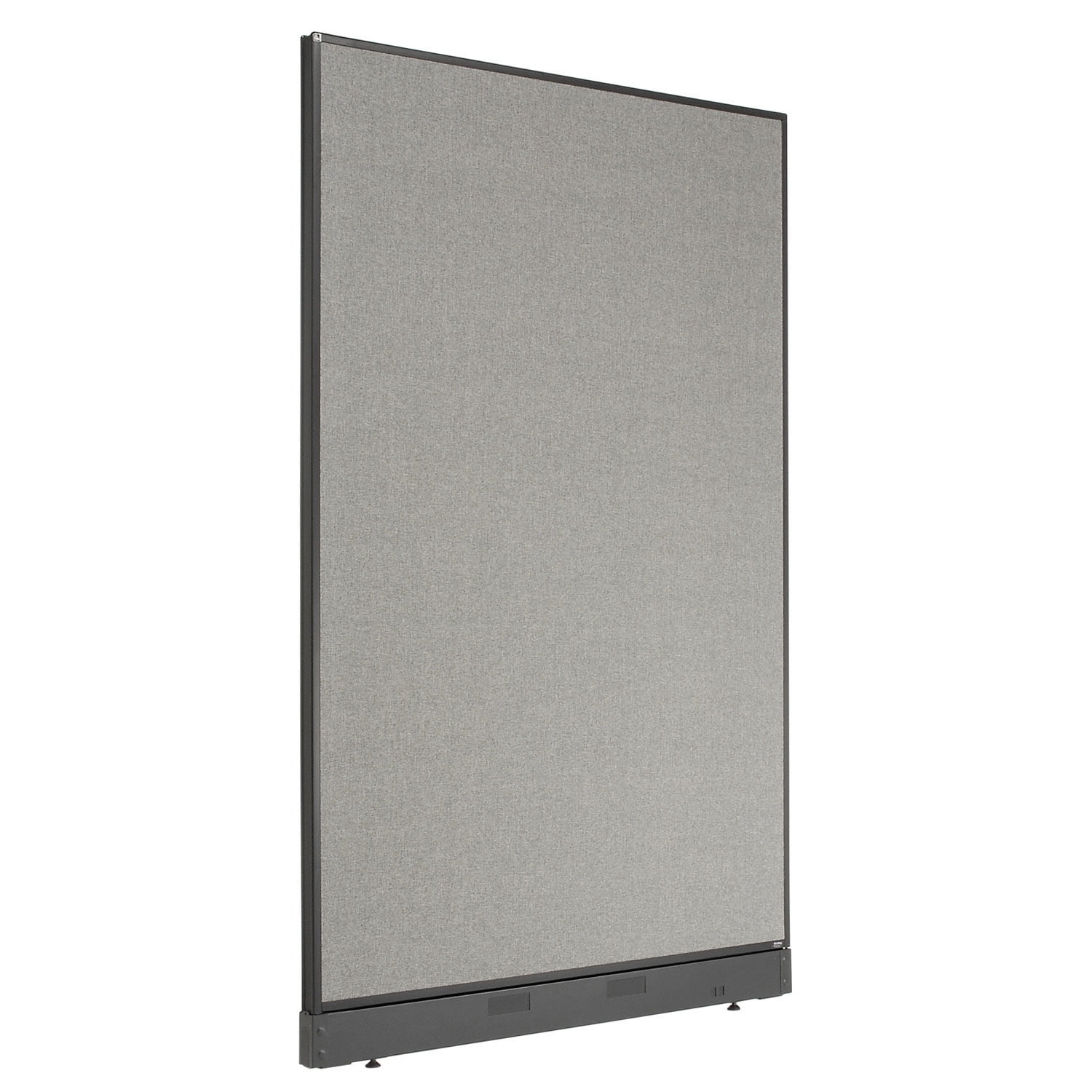 48-1/4"W x 76"H Office Partition Panel with Pass-Thru Cable, Gray ...