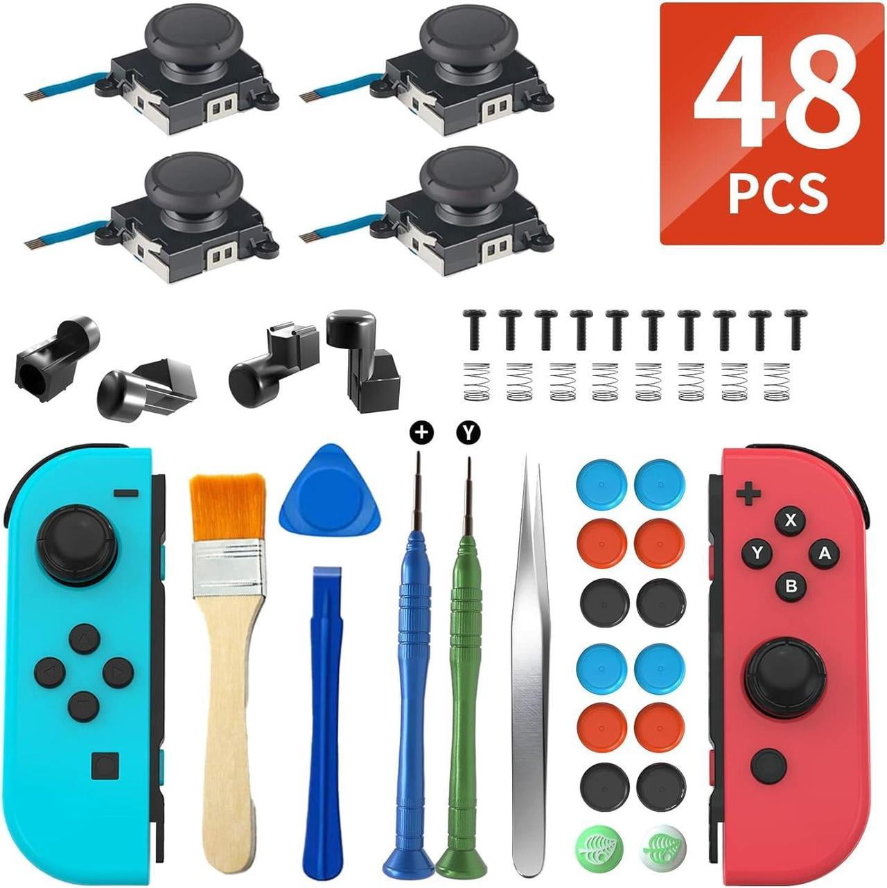 48 in 1 Joycon Joystick Replacement Kit , Switch Joystick Replacement ...