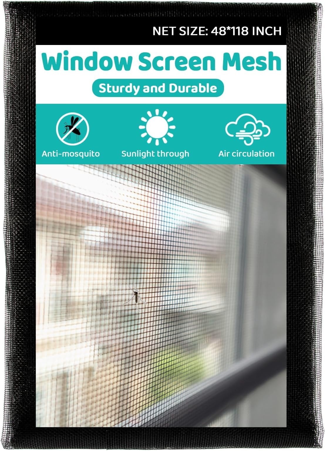 48 * 118 Window Screen Mesh - Door Screen Mesh Fiberglass Screen Mesh ...