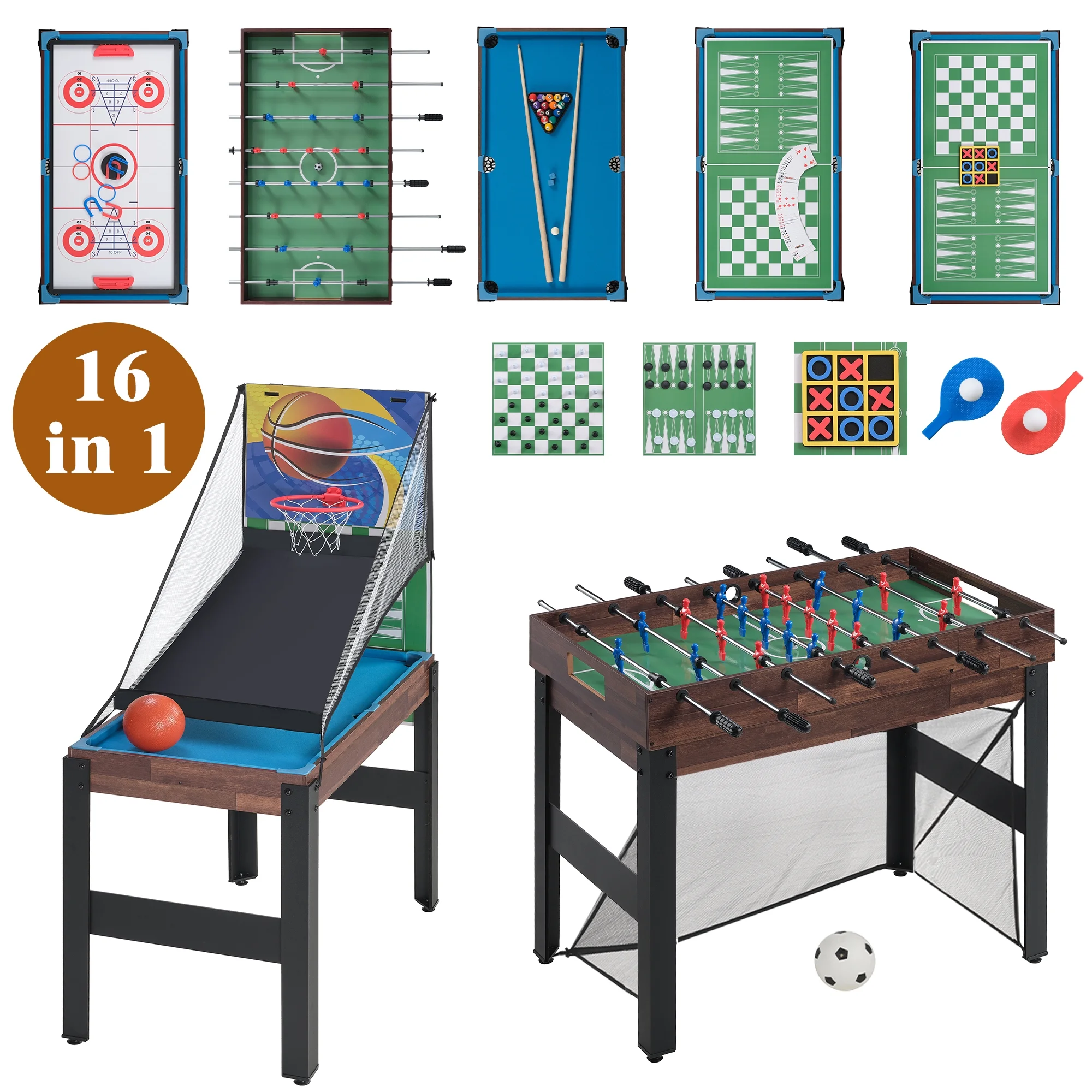 Customer reviews for 48'' 16 in 1 Multi Game Table Combo Game Table Set ...
