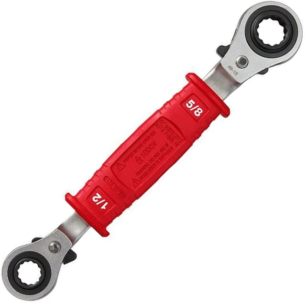 48-22-9212 for Milwaukee Lineman’S 4In1 Insulated Ratcheting Box Wrench ...