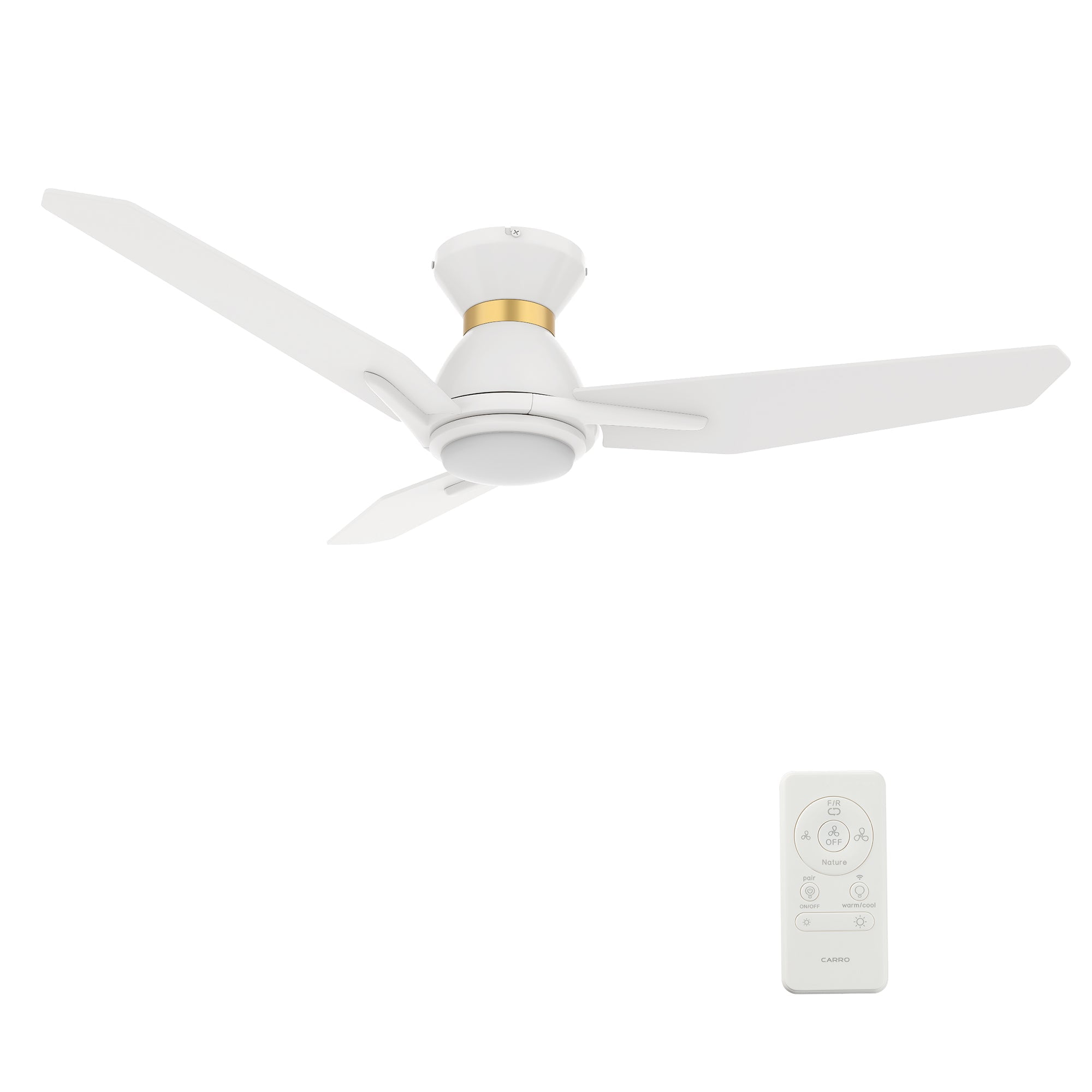 48" 3-Blade Smart Ceiling Fan with Remote and Reversible DC Motor for ...