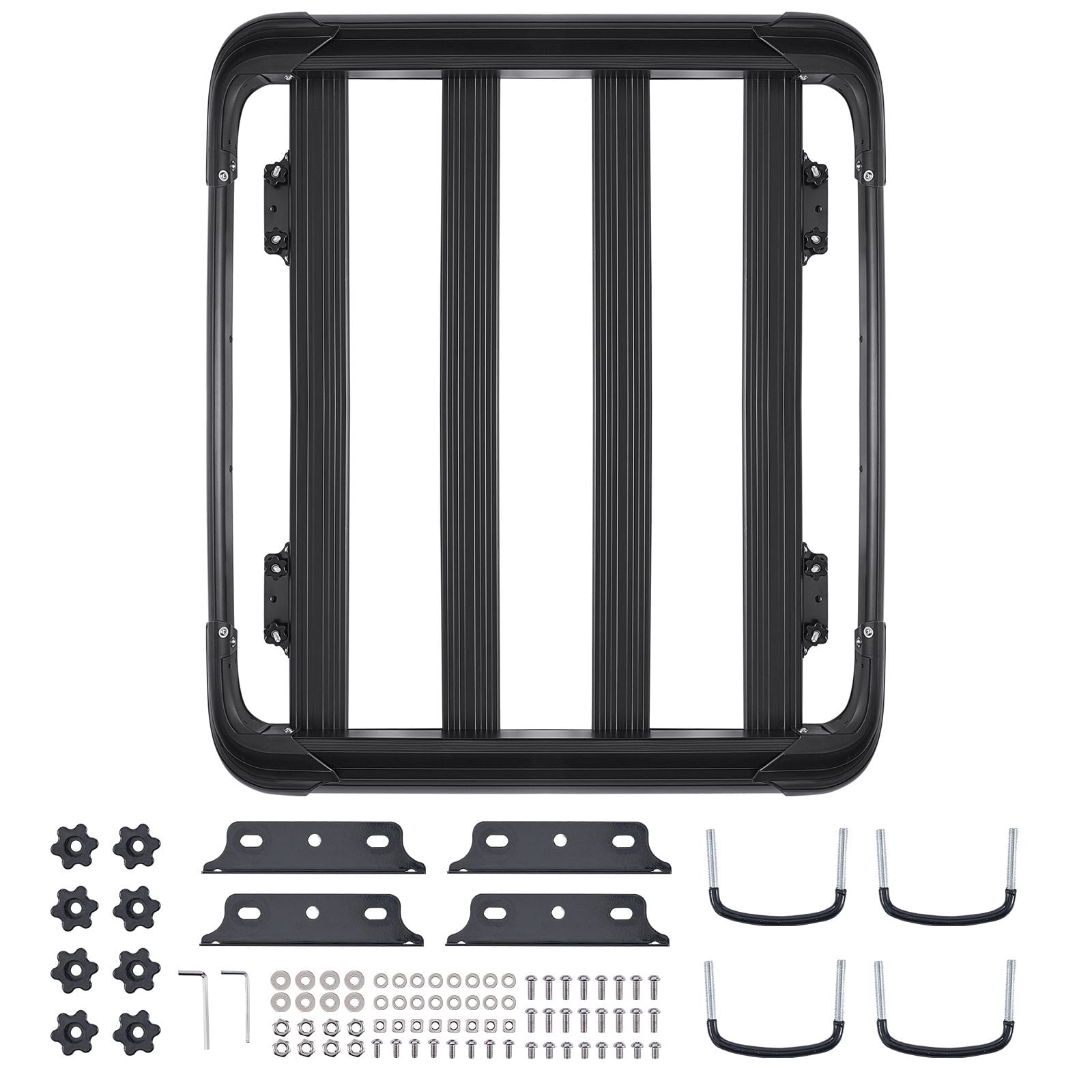 48×40×5.6 Inch Anti-Rust Alloy Steel Roof Cargo Basket with Wind ...