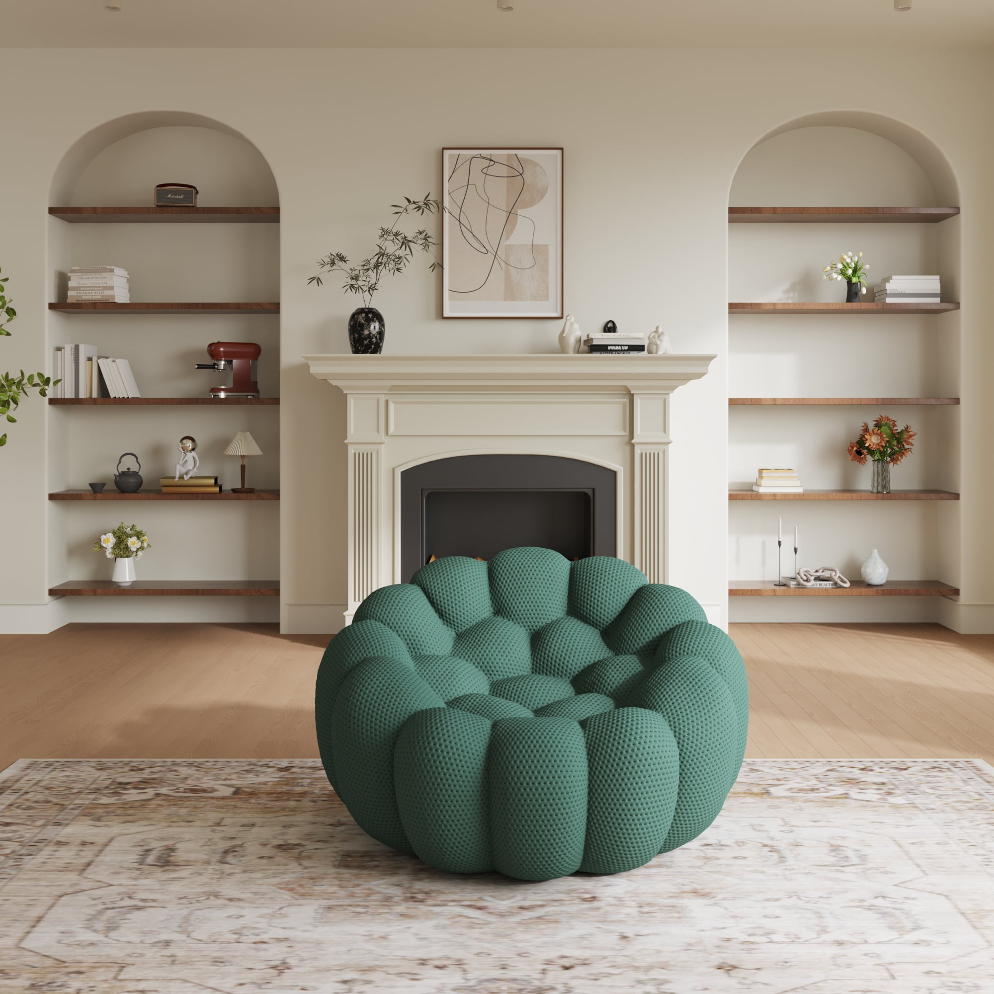 49" Bubble Couch Modern, Oversized Curved Couches, Lazy Floor Sofa ...