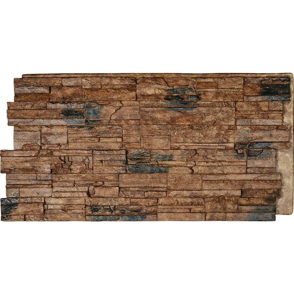48-5/8 in. x 24-3/4 in. Cascade Stacked Stone, StoneWall Faux Stone ...