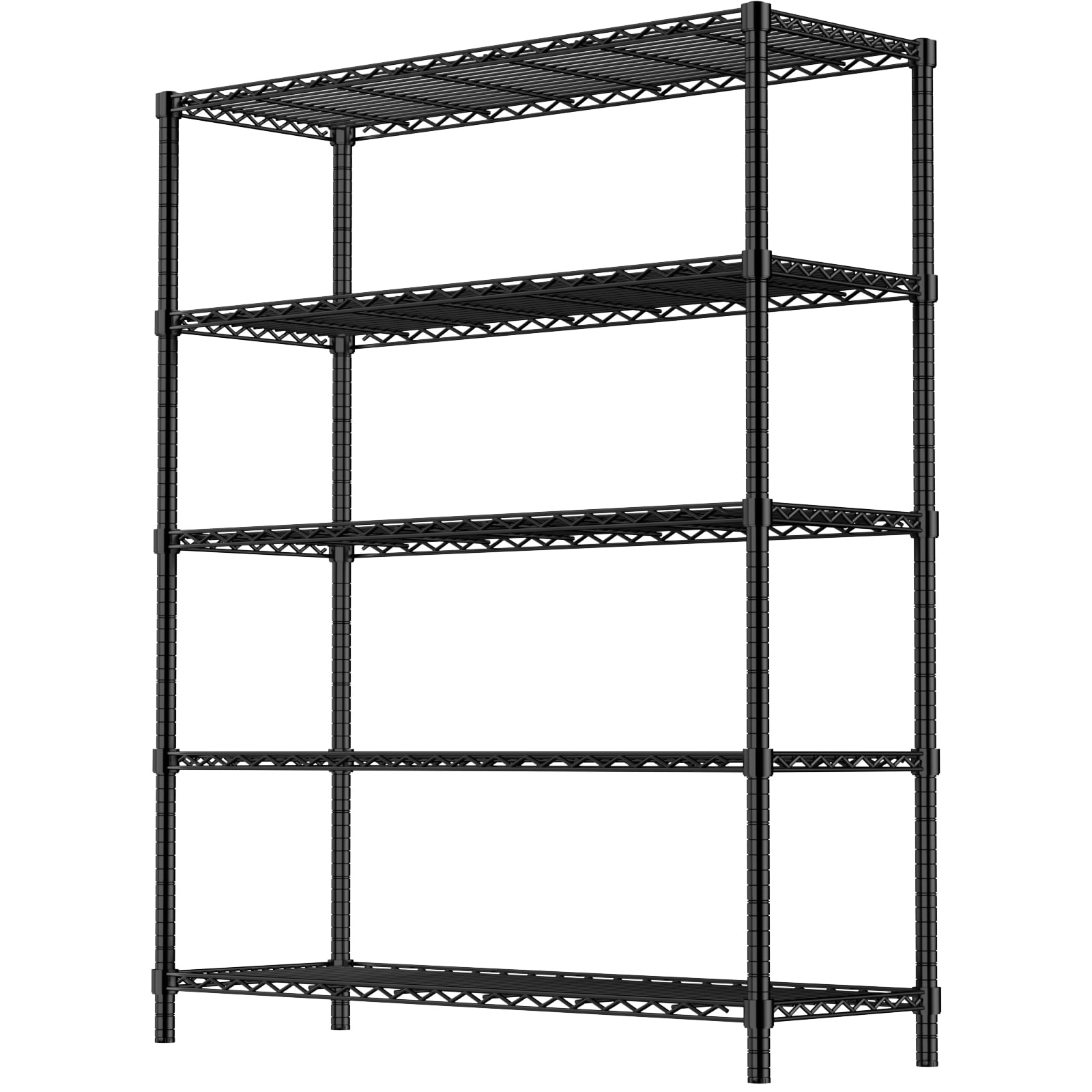 48" 5-Tier Black Wire Shelf - 400LBS Per Shelf, Heavy Duty Steel ...