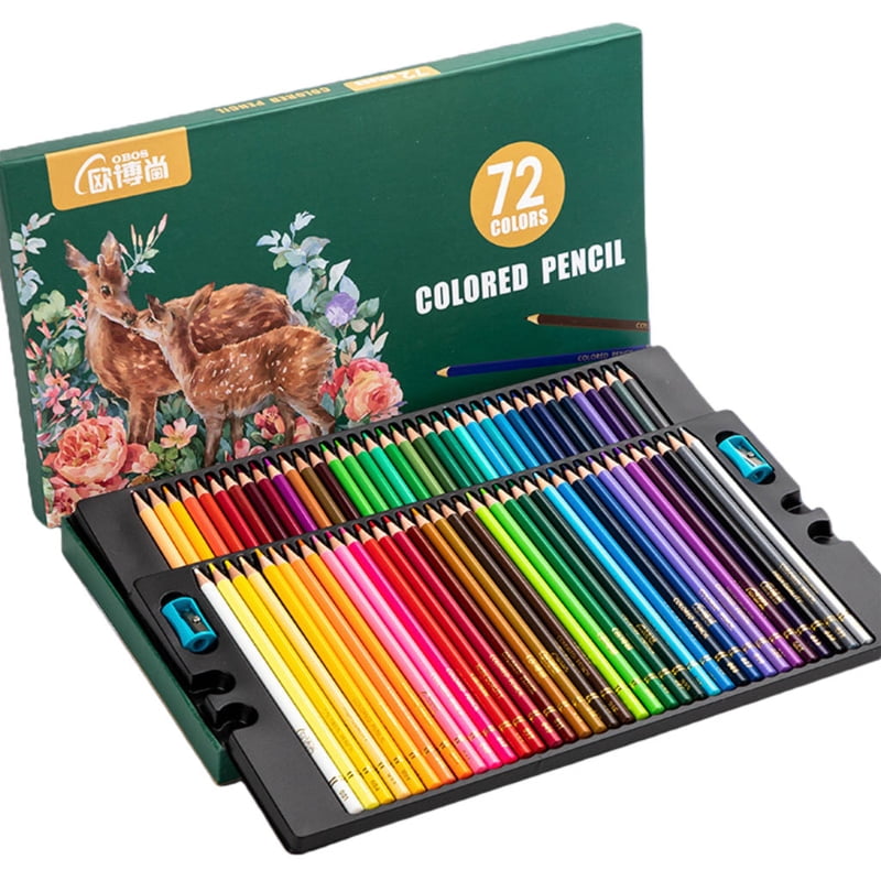 48/72/120/150/200 Colors Oily Colored Pencils Lead Paint Brush Pencil ...