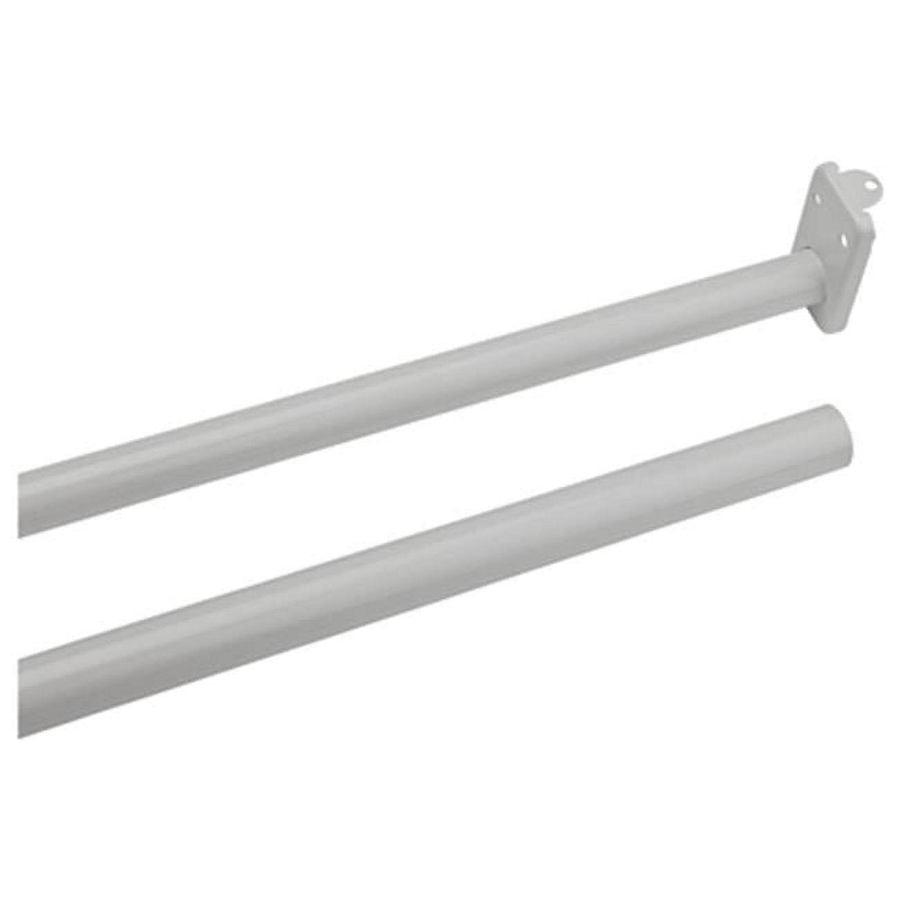 48-72 in. Round Closet Rod - White - Walmart.com