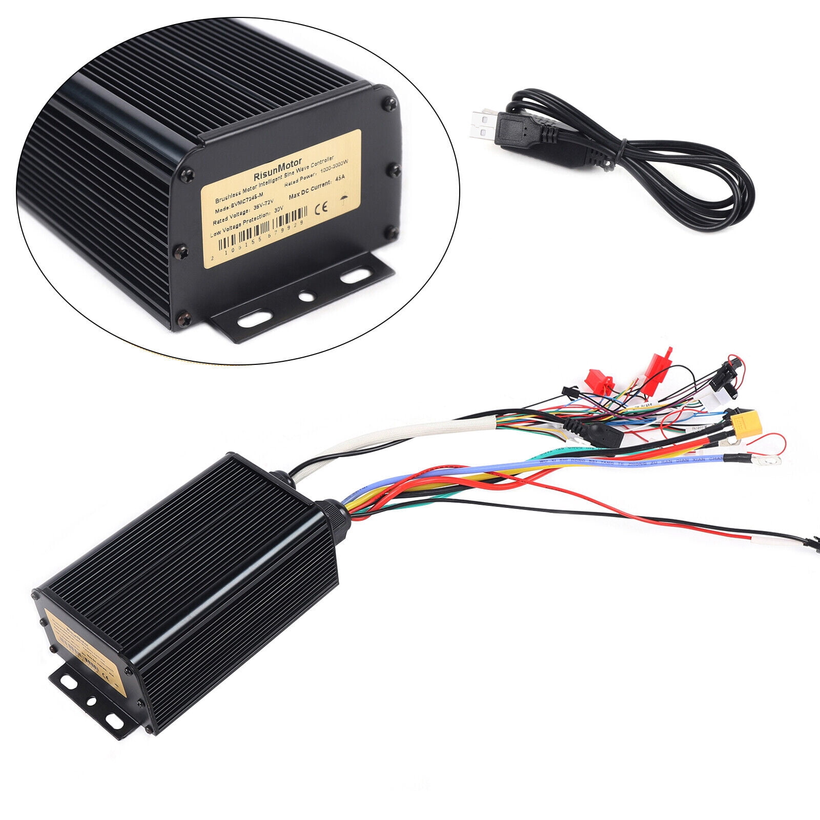 48-72V 1000-2000W Sabvoton 45A E-Bike Electric Bicycle Sine Wave ...